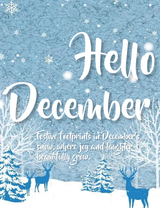 Hello December Template | PosterMyWall