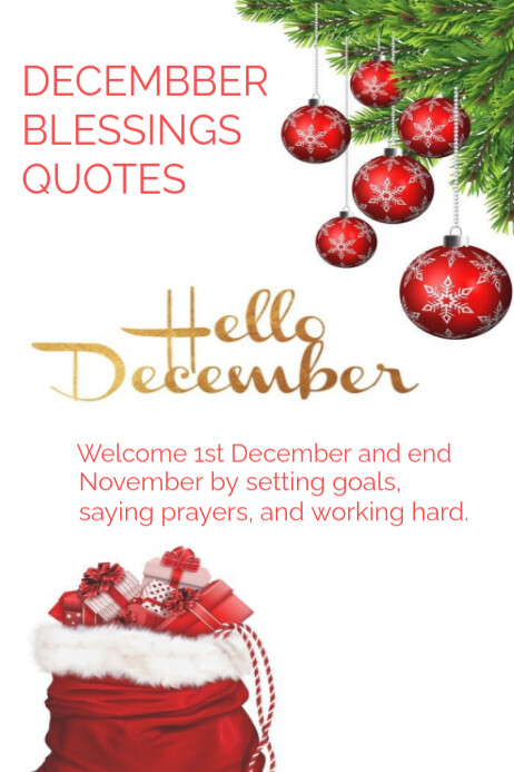 Hello December Template | PosterMyWall