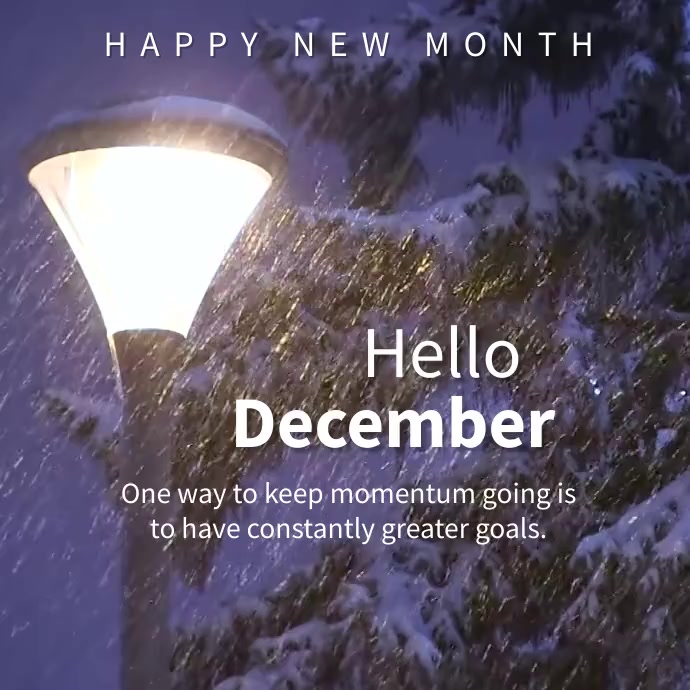 Hello December Template | PosterMyWall