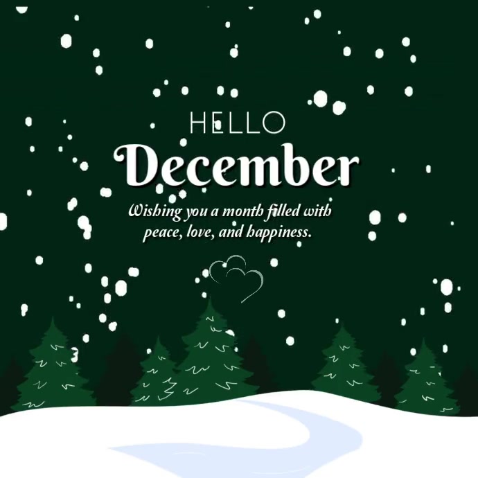 Hello december Template | PosterMyWall