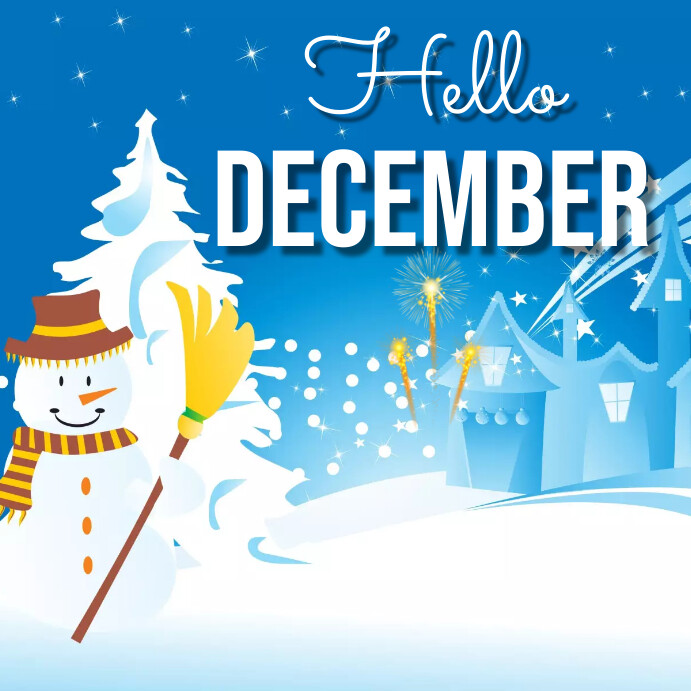 hello december Template | PosterMyWall