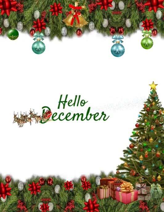 Plantilla de Hello December | PosterMyWall