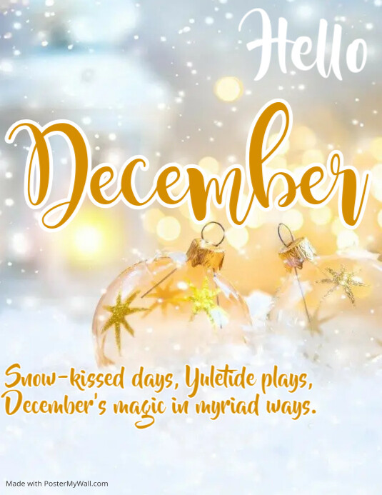 Hello December Template | PosterMyWall