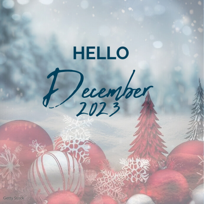 Plantilla de Hello December | PosterMyWall