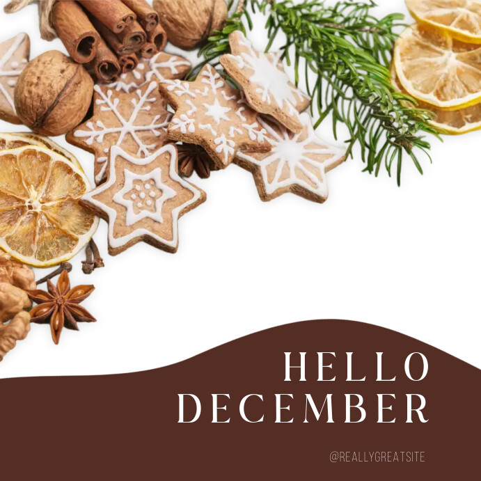Hello December Template | PosterMyWall