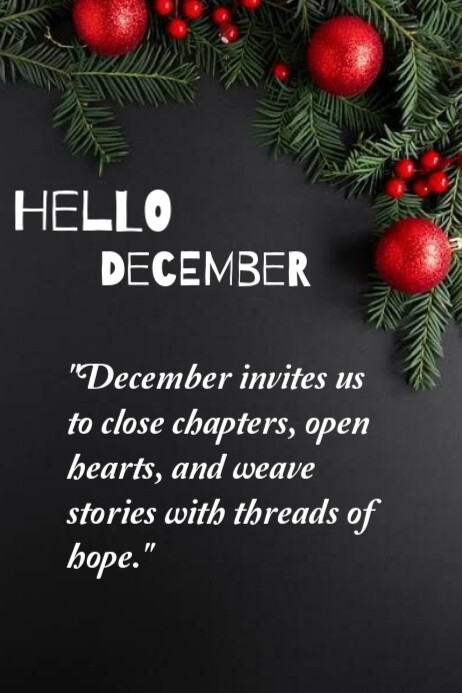Hello December Template | PosterMyWall