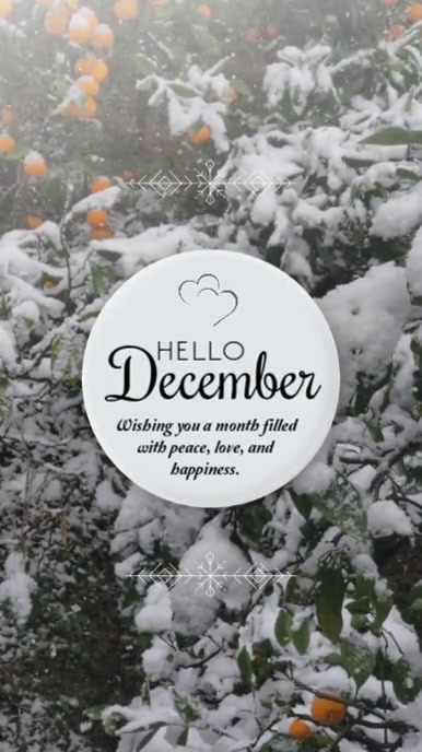 Plantilla de Hello december | PosterMyWall