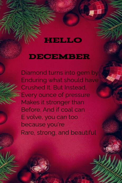 Hello December Template | PosterMyWall