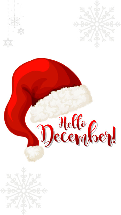 Hello December Template | PosterMyWall