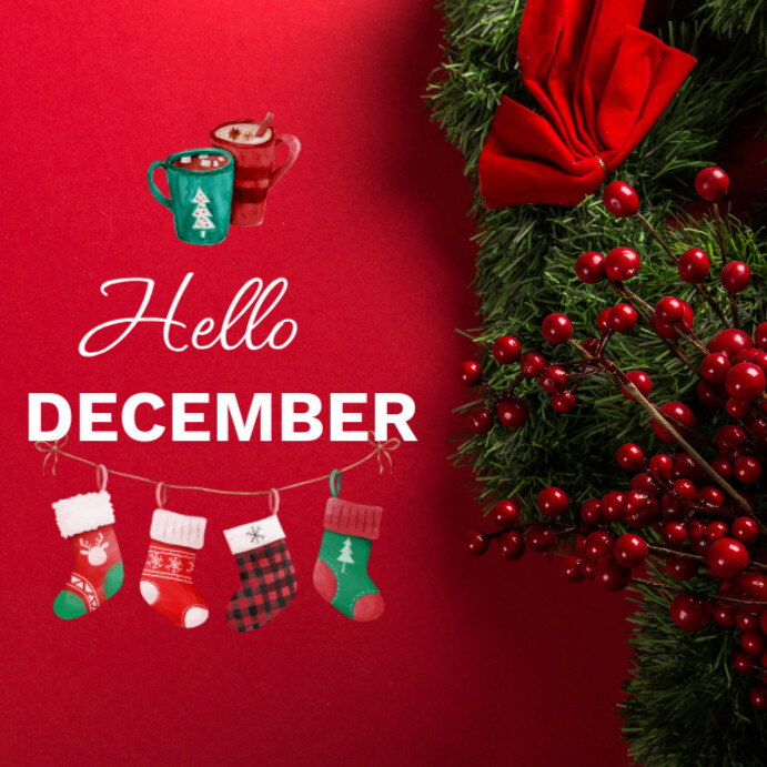 Hello December Template | PosterMyWall