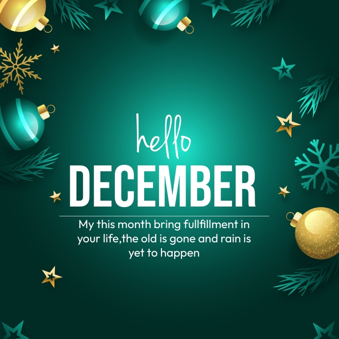 hello december Template | PosterMyWall