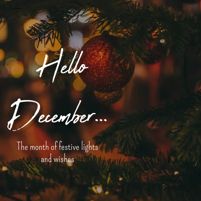 Hello December Template | PosterMyWall