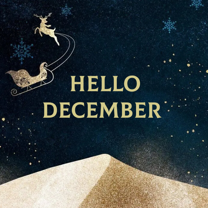 Plantilla de Hello December | PosterMyWall