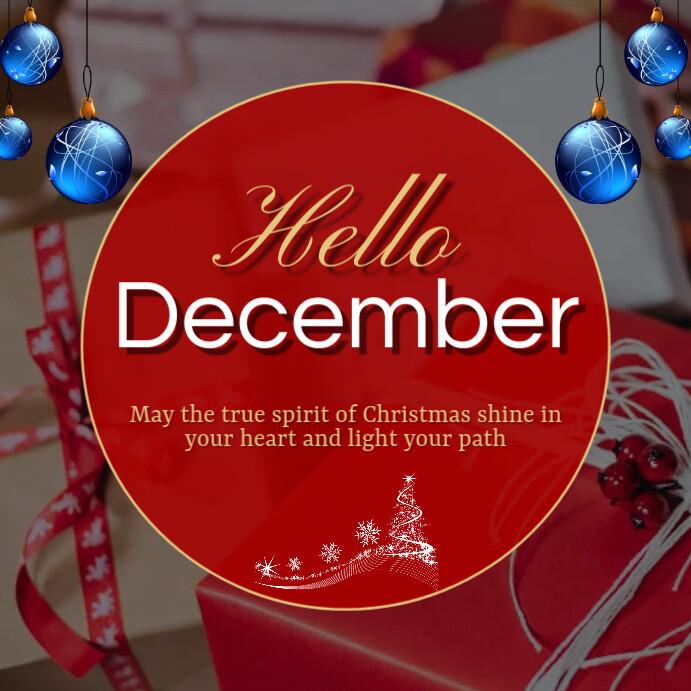 Hello December Template | PosterMyWall