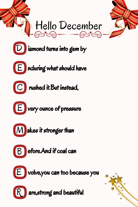 Hello December Template | PosterMyWall