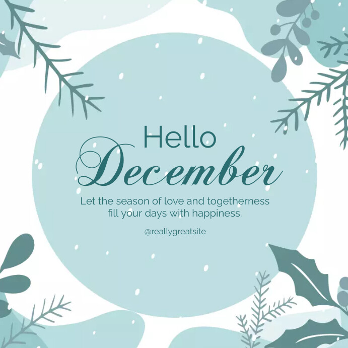 hello december Template | PosterMyWall