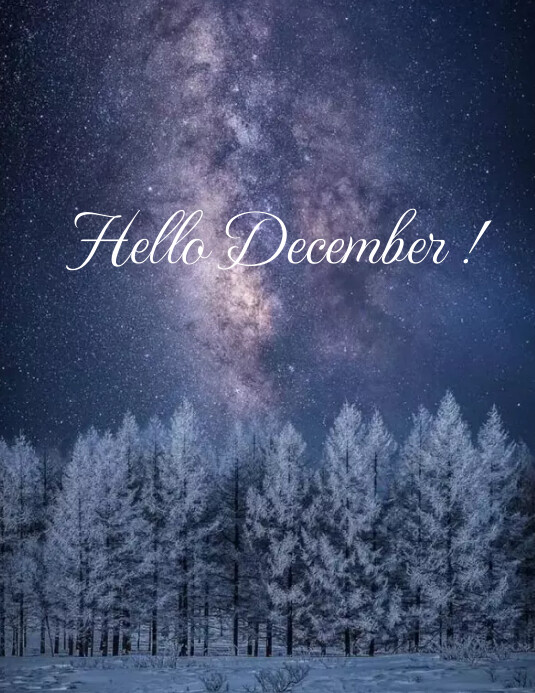 Hello December Template | PosterMyWall