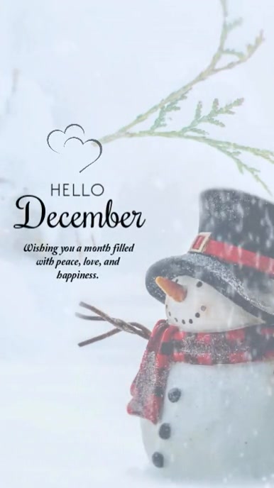 Plantilla de Hello december | PosterMyWall
