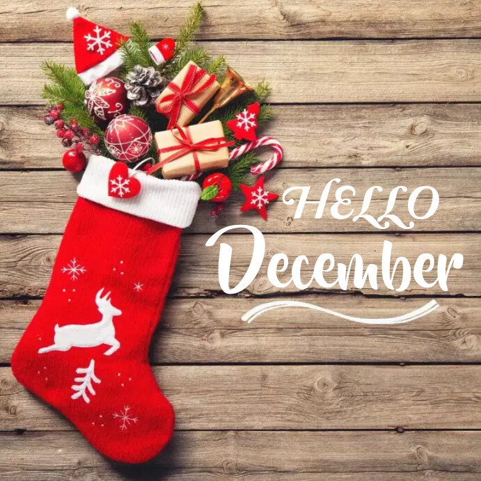 Hello December Template | PosterMyWall