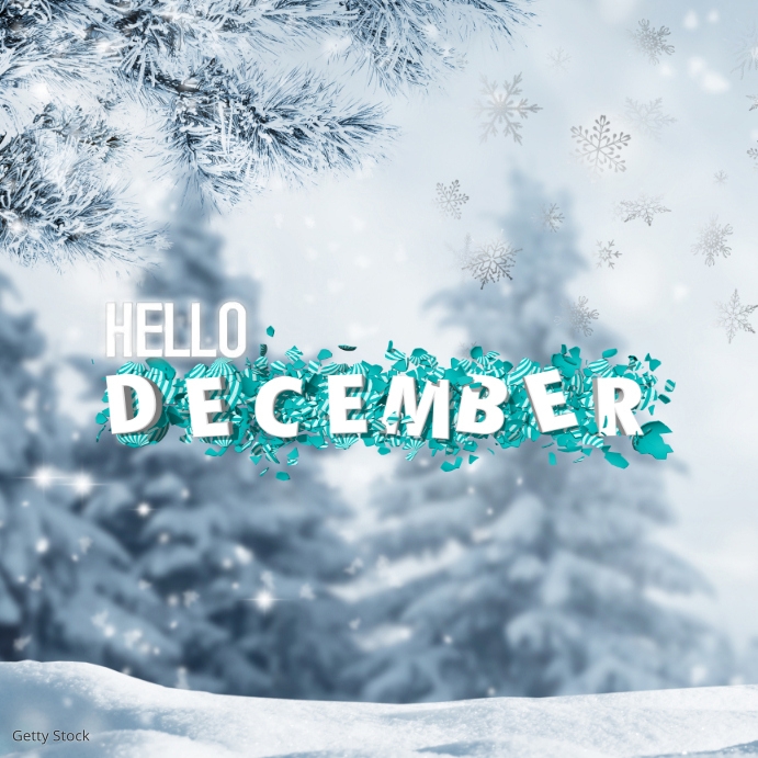 Hello December Template | PosterMyWall
