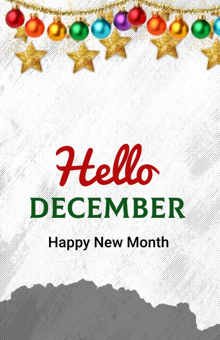 Hello DECEMBER Template | PosterMyWall