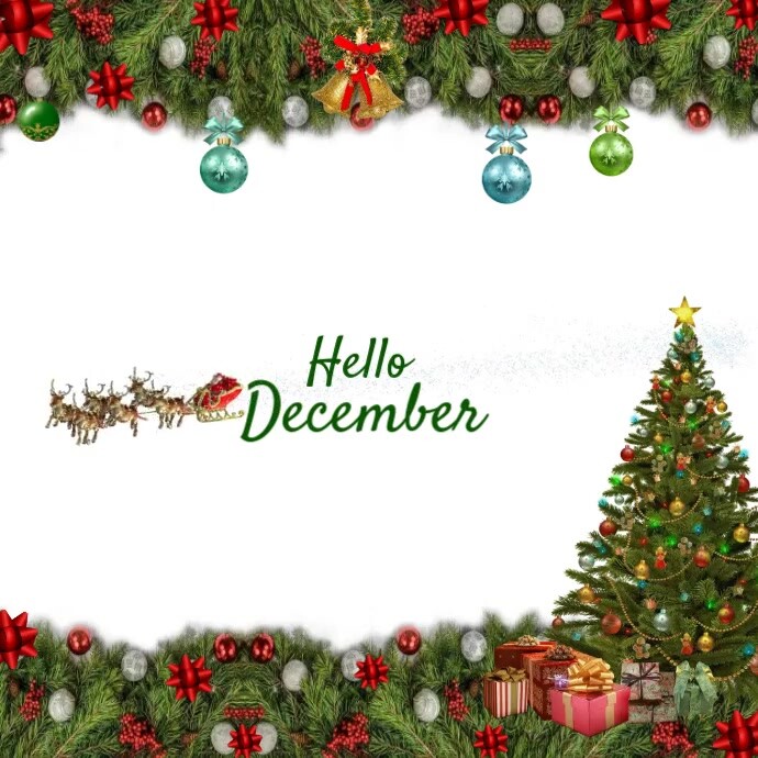 Plantilla de Hello December | PosterMyWall