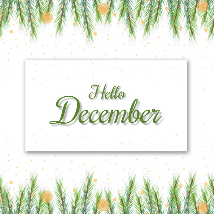 Hello December Template | PosterMyWall