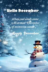 Hello December 2024 Poster Template | PosterMyWall