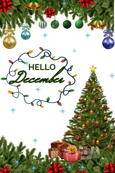 Plantilla de De Hola Diciembre | PosterMyWall