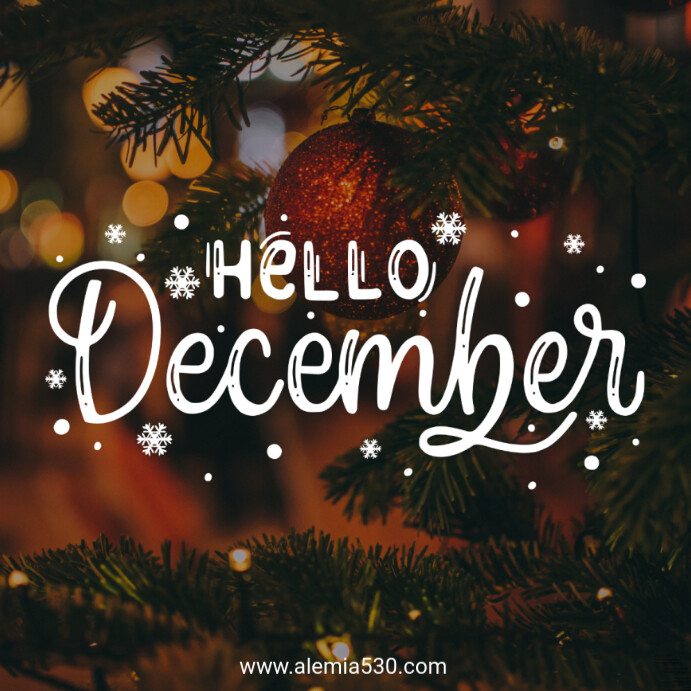 Hello December Template | PosterMyWall