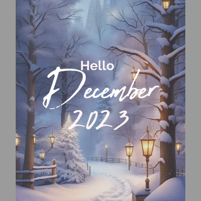 Plantilla de Hello December | PosterMyWall