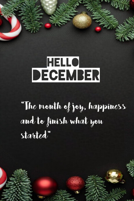 Hello December Template | PosterMyWall