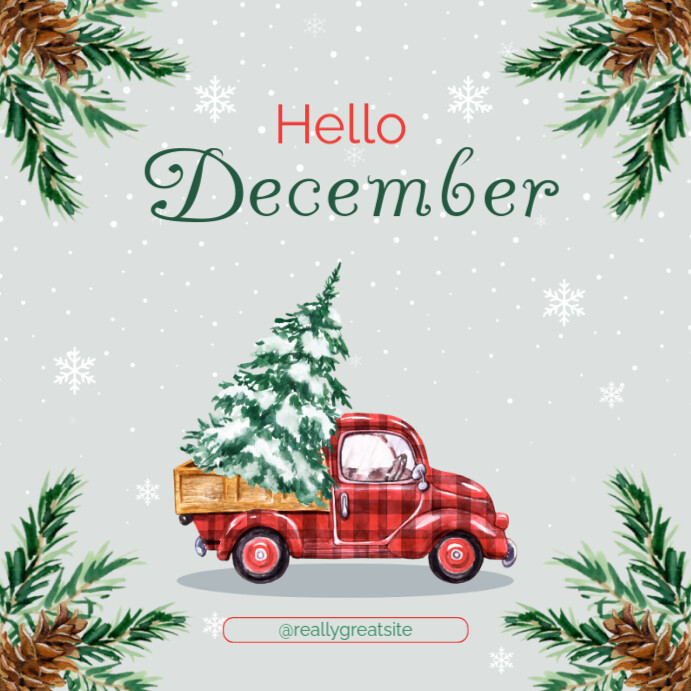Plantilla de Hello december | PosterMyWall