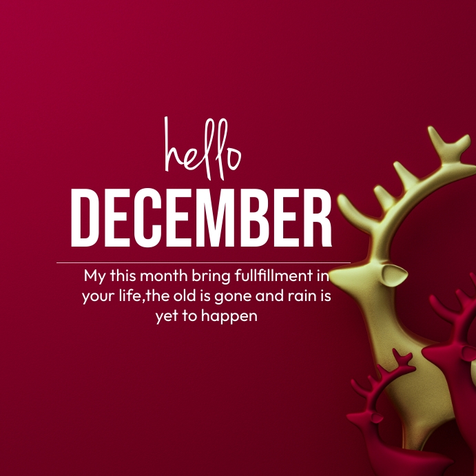 hello december Template | PosterMyWall