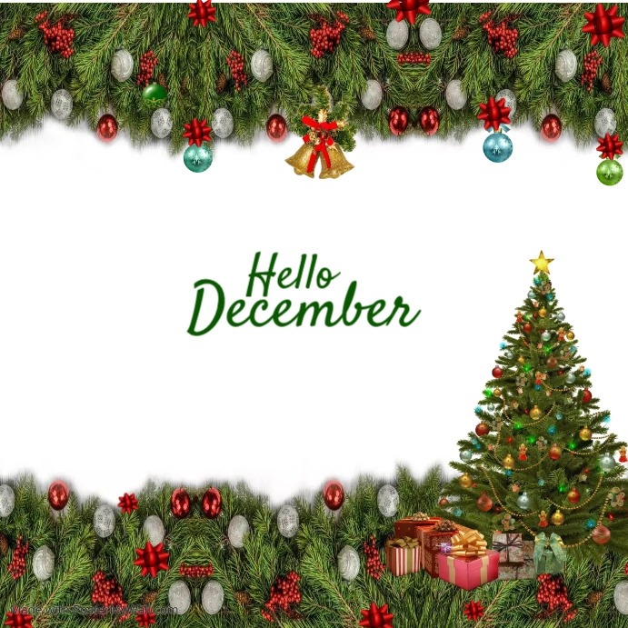 Hello December Template | PosterMyWall