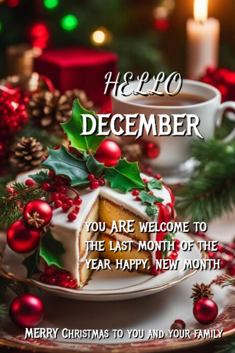 Copy of Hello December flyer | PosterMyWall
