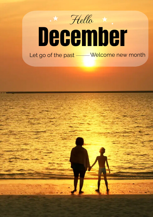 Modèle Hello December Flyer Poster | PosterMyWall