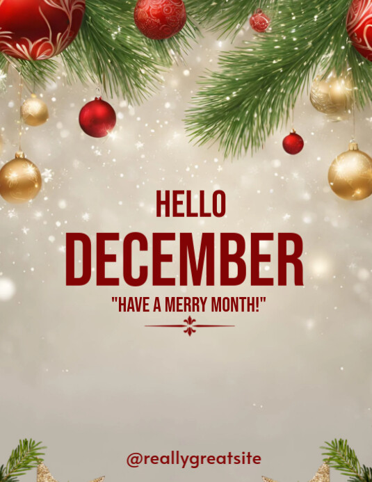 Copy of Hello December Flyer Template 2024 | PosterMyWall