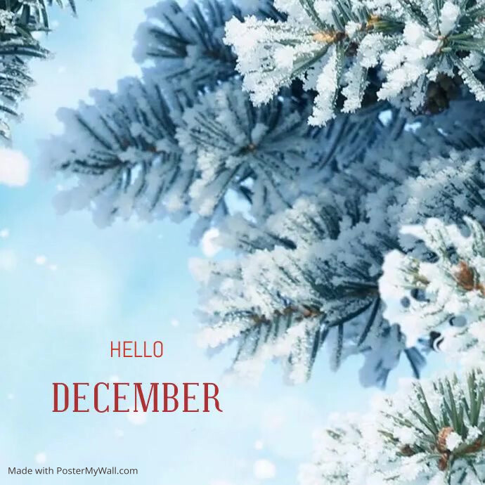 Hello December flyer template | PosterMyWall