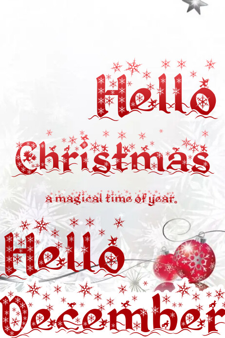 Hello December hello christmas Template | PosterMyWall