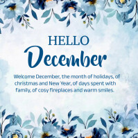 Hello December Instagram post 2023 Template | PosterMyWall