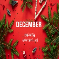 hello december instagram post Template | PosterMyWall