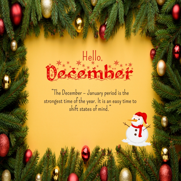 hello december instagram post Template | PosterMyWall