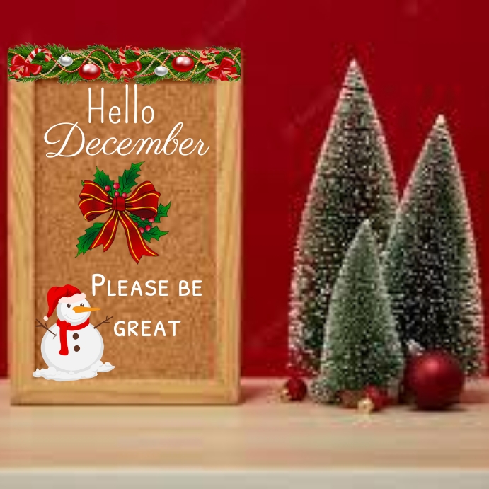 hello december instagram post Template | PosterMyWall