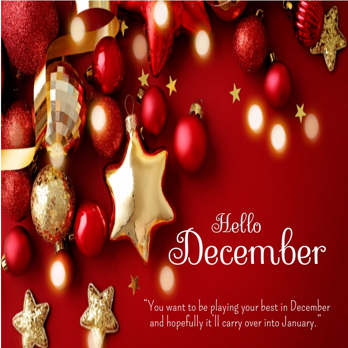 hello december instagram post Template | PosterMyWall