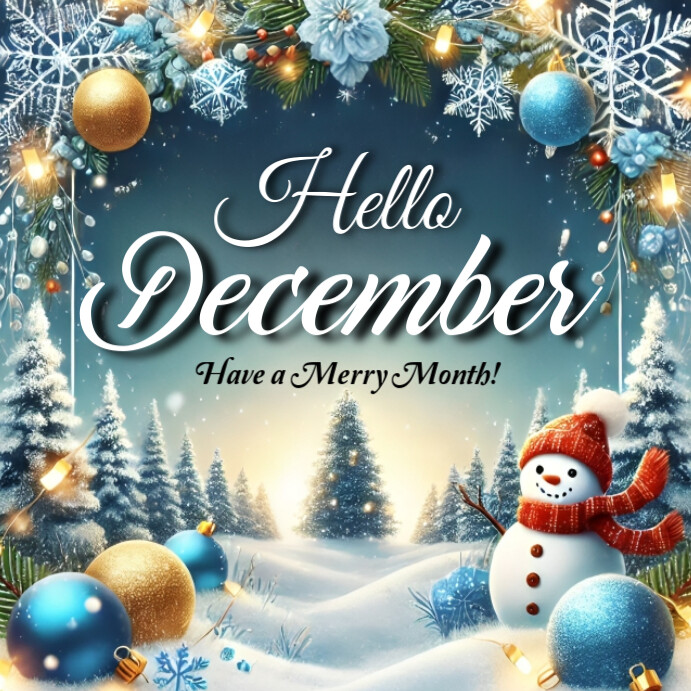 Hello December Instagram Post Template | PosterMyWall