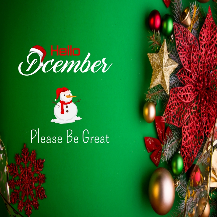 hello december instagram post Template | PosterMyWall