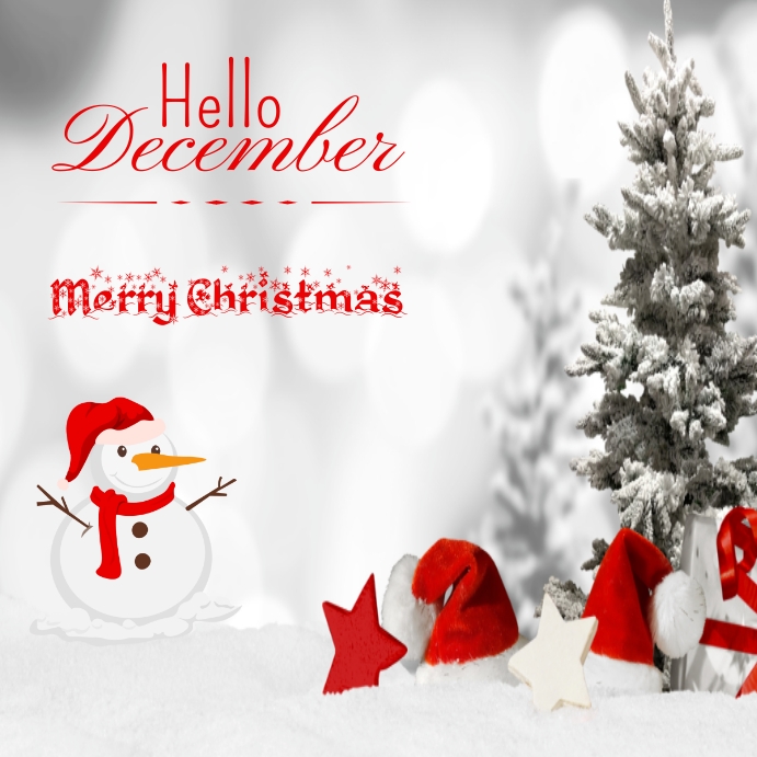 hello december instagram post Template | PosterMyWall