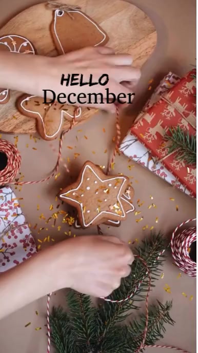 Hello December Instagram post online greeting cards Template | PosterMyWall