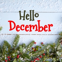 Hello December Instagram Post. Template | PosterMyWall